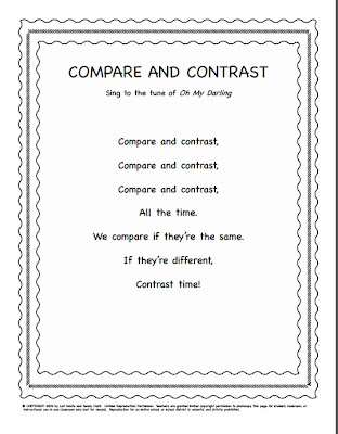Sunday is Song Day! Compare and Contrast - Fun to Teach
