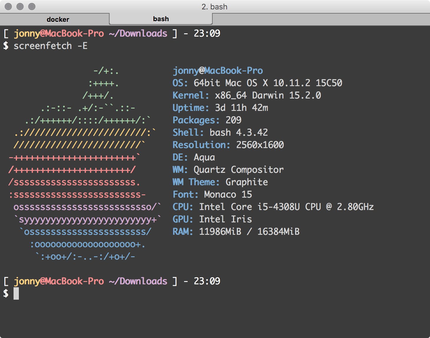 screenfetch - 命令列 (cli) 裡的檢視系統工具