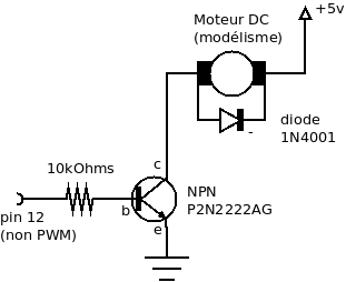 Contrôle Moteur DC via transistor (digital et analogique) - MCHobby - Le Blog