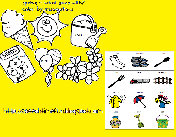 Spring Associations Activities - Speech Time Fun: Speech and Language ...
