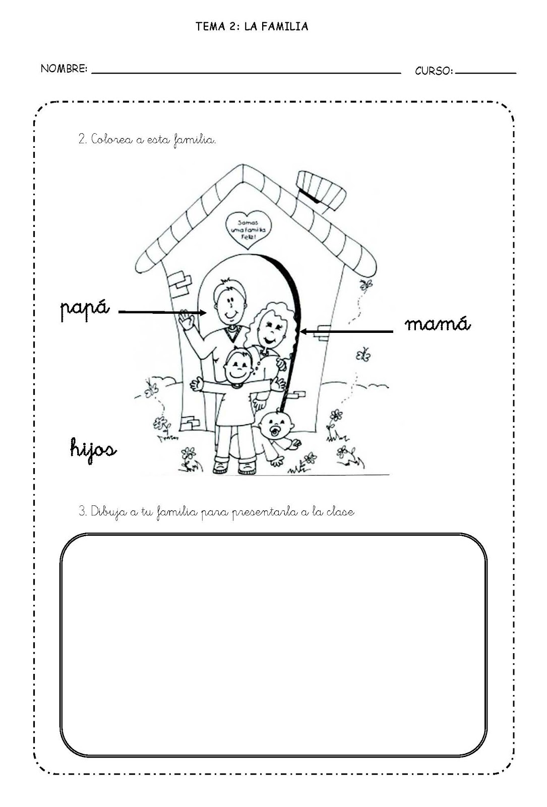Aprendemos en reli: TEMA 2: LA FAMILIA - FICHA 3