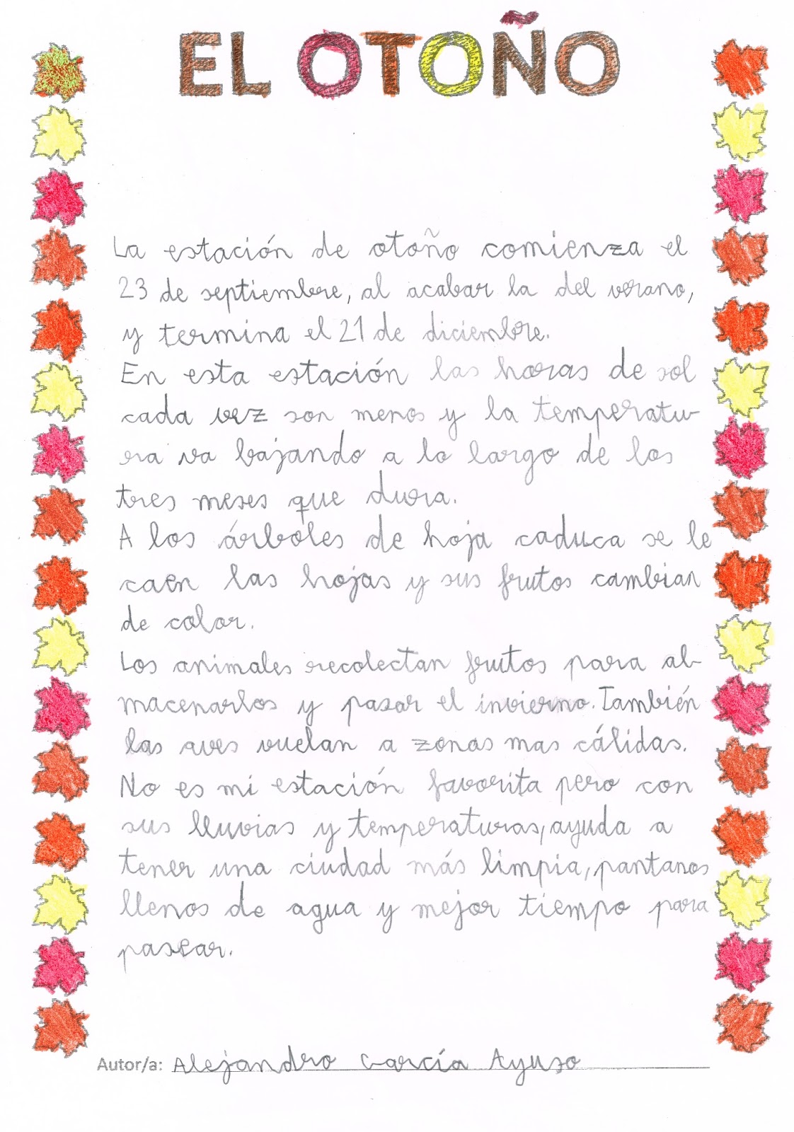 Blog de 4º C: Redacciones sobre el otoño
