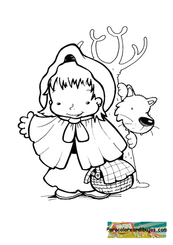 Image Imprimir Dibujos De Caperucita Roja Y El Lobo Para Colorear ...