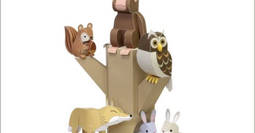 My Owl Barn: Freebie: Paper Forest Animals