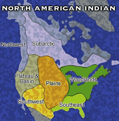 Native American Regions Of North America Map - Map
