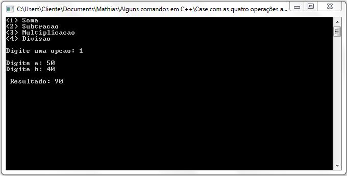 Programando em Pascal, C/C++ e Java: Uso de case em C/C++