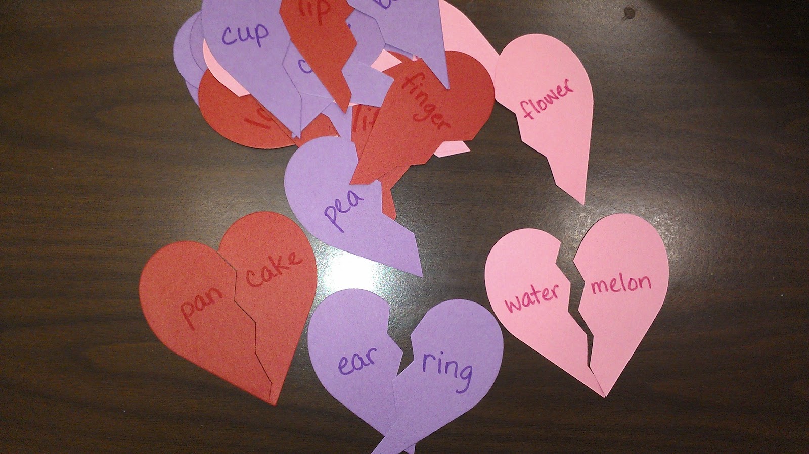 Apples to Applique: Compound Word Hearts