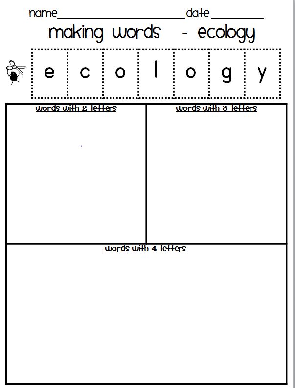 Earth Day Making Words - Classroom Freebies