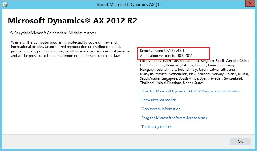 How to check you current version of Microsoft Dynamics AX - Microsoft Dynamics AX Community