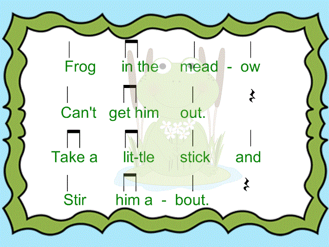 Kodaly Inspired Classroom: Frog in the Meadow