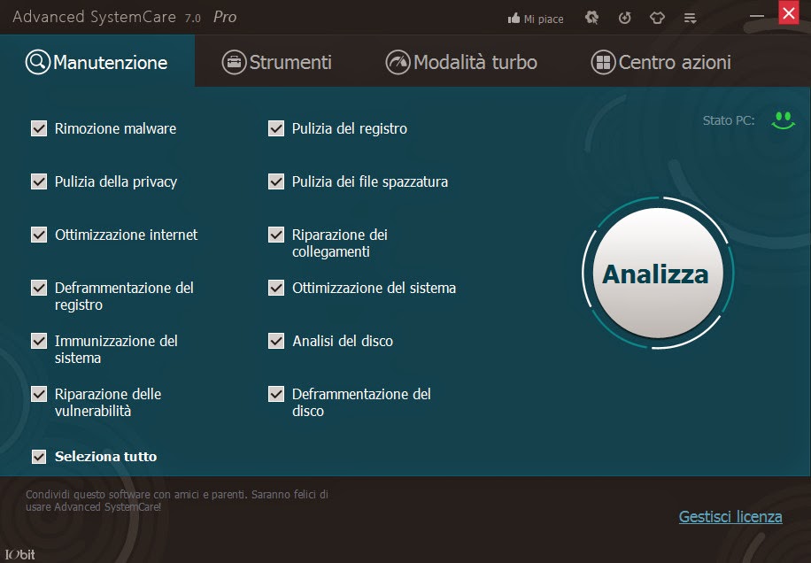 Advanced SystemCare 4, riparare i crash ed ottimizzare i software del proprio pc ~ SegretiPC