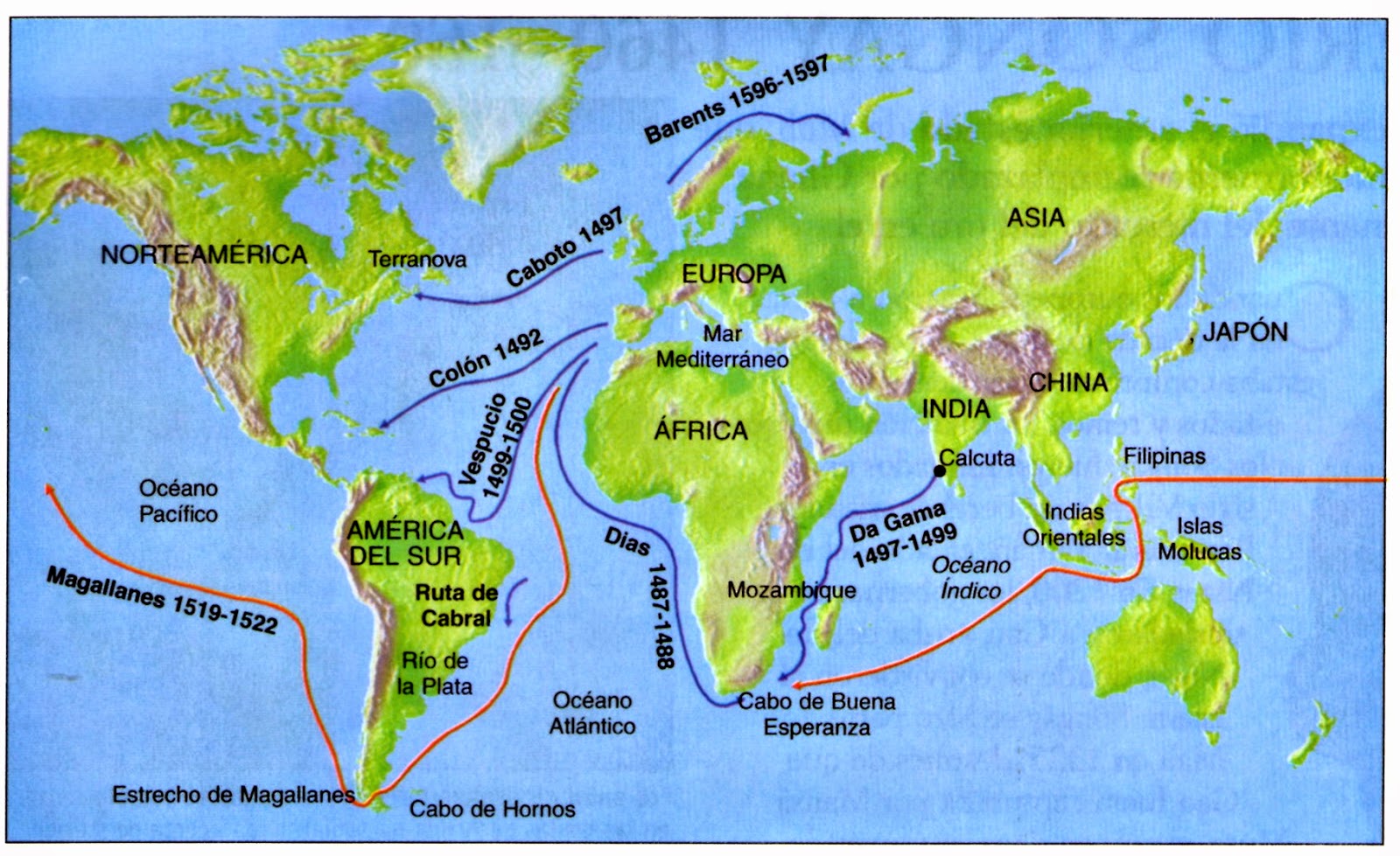 Los exploradores europeos en el Renacimiento 1453 - 1600