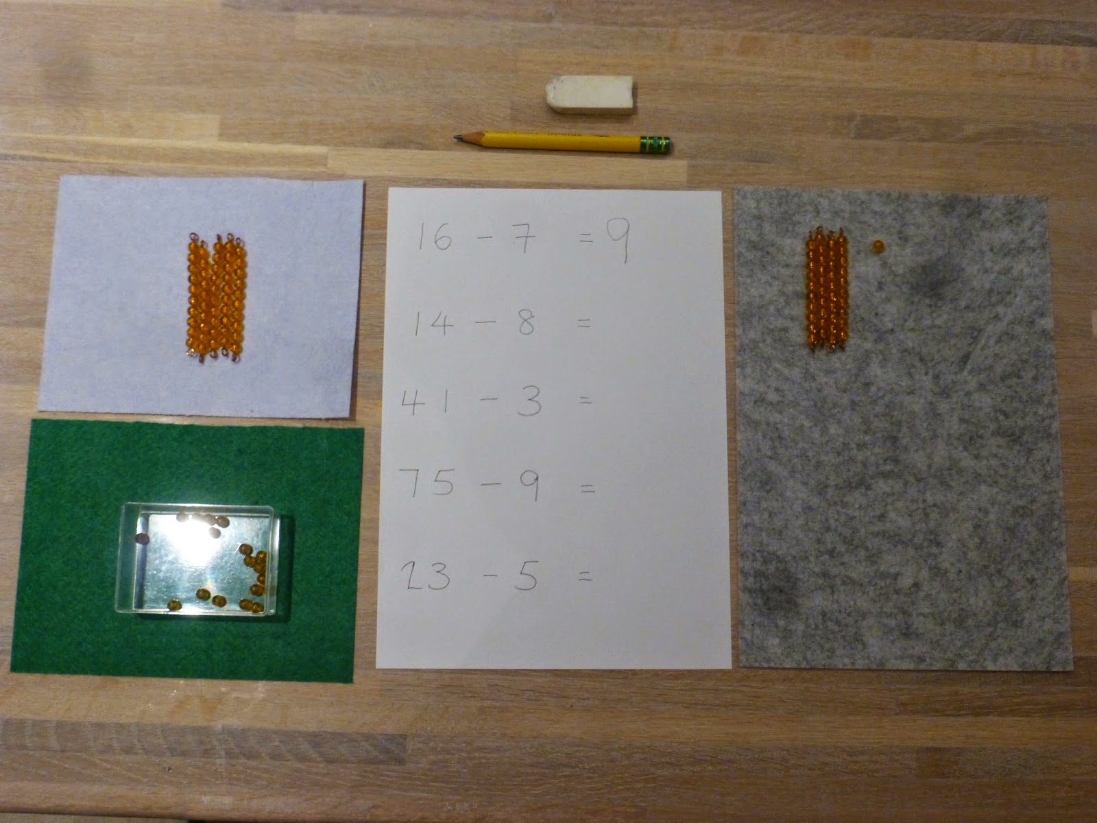 Family FECS: Montessori Activity: Dynamic Subtraction with Golden Beads ...