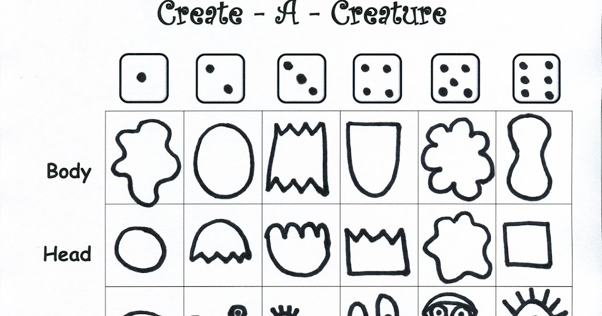 CPP Middle School Art Blog: Create a Creature Art Game