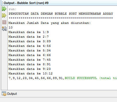 Materi Kuliah Teknik Informatika : Program untuk mengurutkan data dengan metode Bubble sort ...