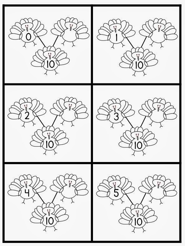 Gobble Up Turkey Number Bonds! - Classroom Freebies