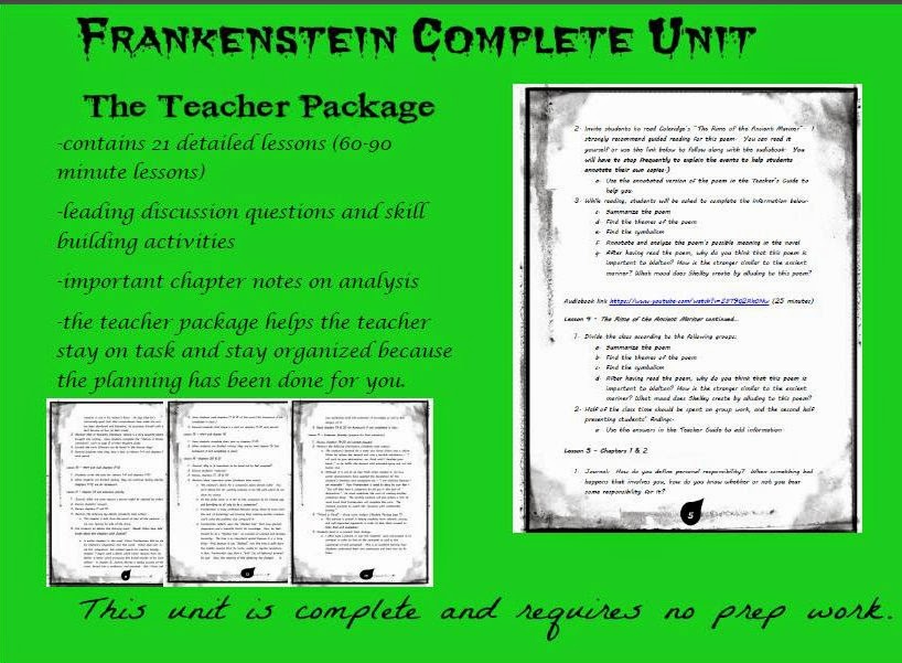 The Best of Teacher Entrepreneurs II: Language Arts - Frankenstein ...