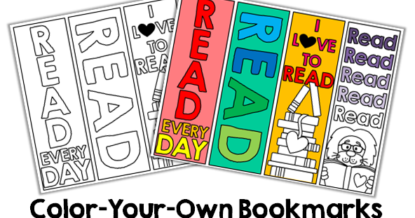 Blog Hoppin': Color-Your-Own Bookmarks!