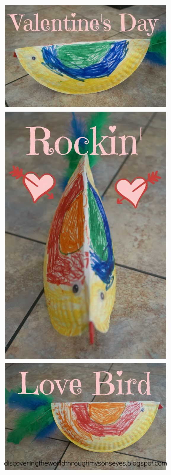 Valentine's Day Rockin' Love Birds Kids Craft