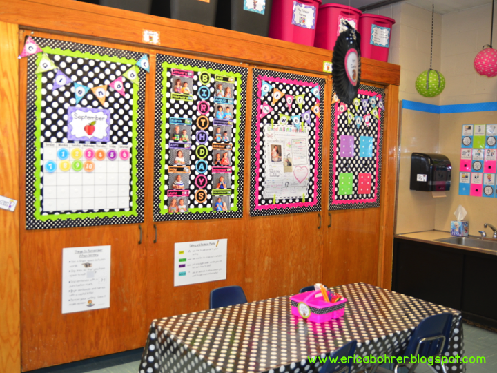 Black & White Polka Dot Plus Brights Classroom Reveal