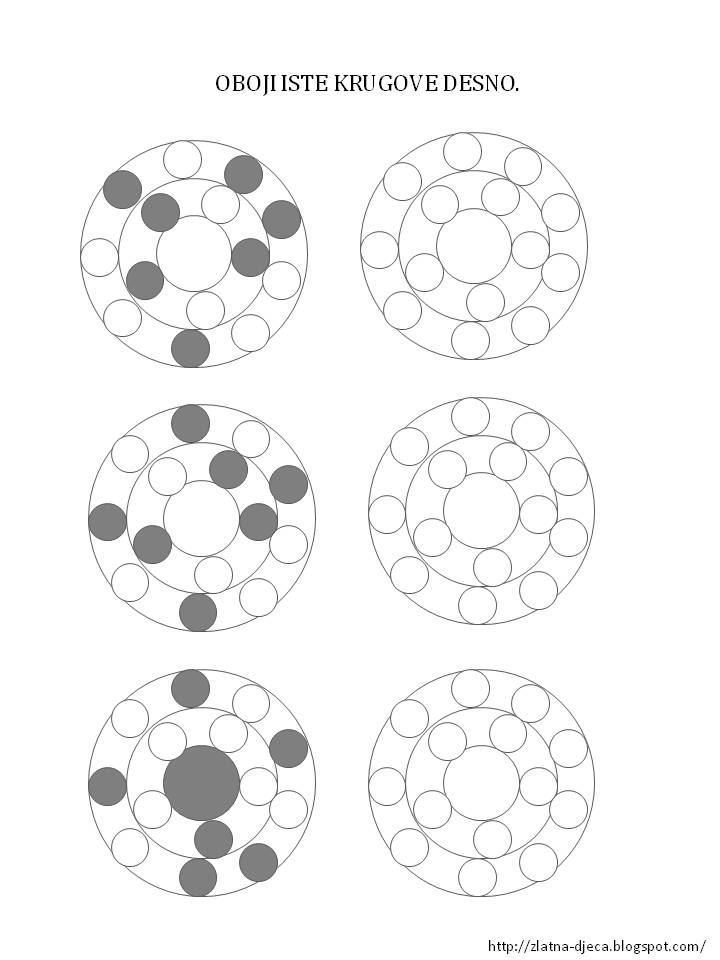 Zlatna djeca: Radni listovi za predškolce