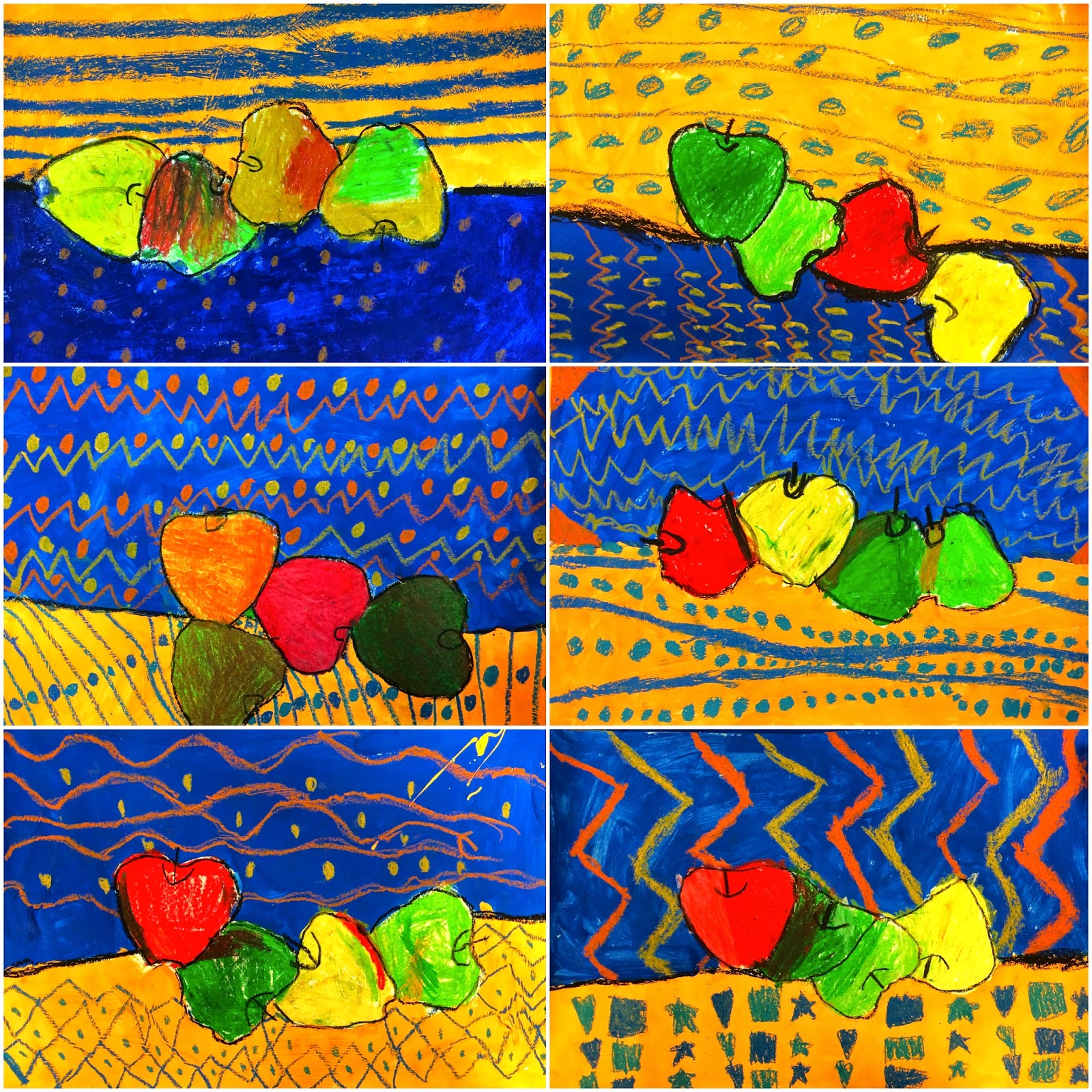 Art. Eat. Tie Dye. Repeat.: 1st Grade Paul Cezanne Apple Still Life