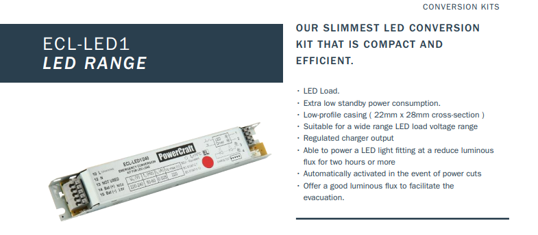 POWERCRAFT - CONVERSION KITS ECL-LED1 LED RANGE | EMERGENCY LIGHTING ... POWERCRAFT - CONVERSION KITS ECL-LED1 LED RANGE | EMERGENCY LIGHTING ...