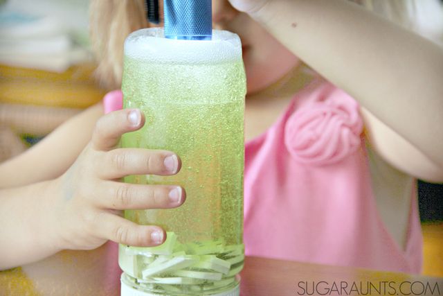 Math Dominoes Discovery Sensory Bottle - The OT Toolbox