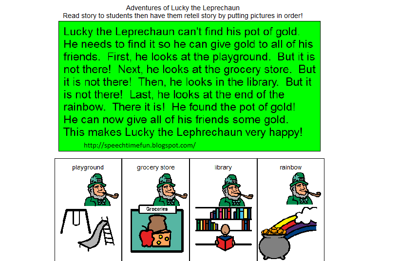 Adventures of Lucky the Leprechaun - Speech Time Fun: Speech and ...