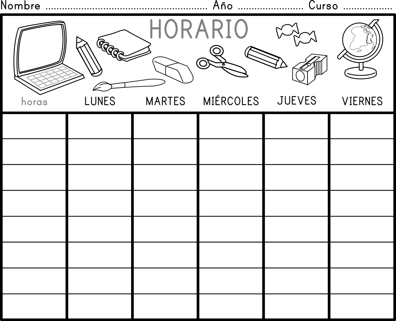1000+ images about School schedule and classes (El horario escolar/Las ...