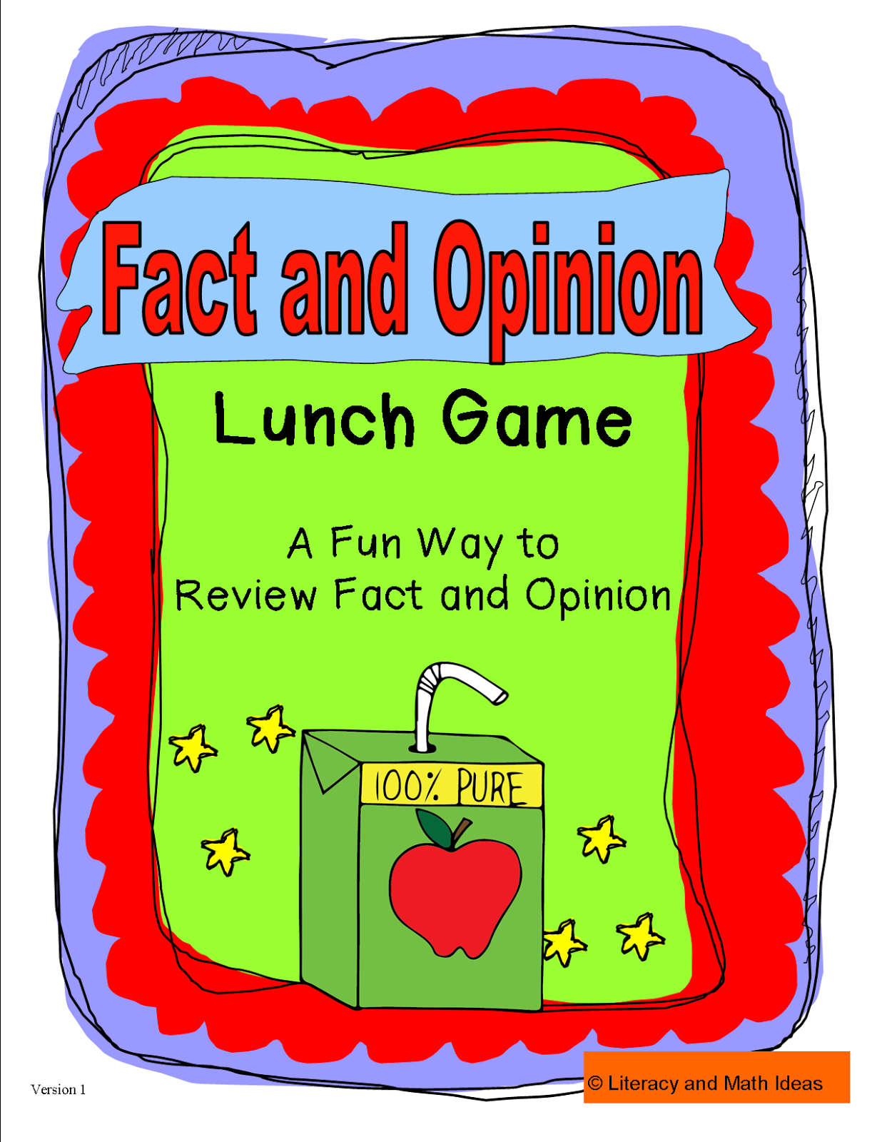 Literacy Math Ideas Fact And Opinion Lunch literacy-math-ideas-fact-and-opinion-lunch