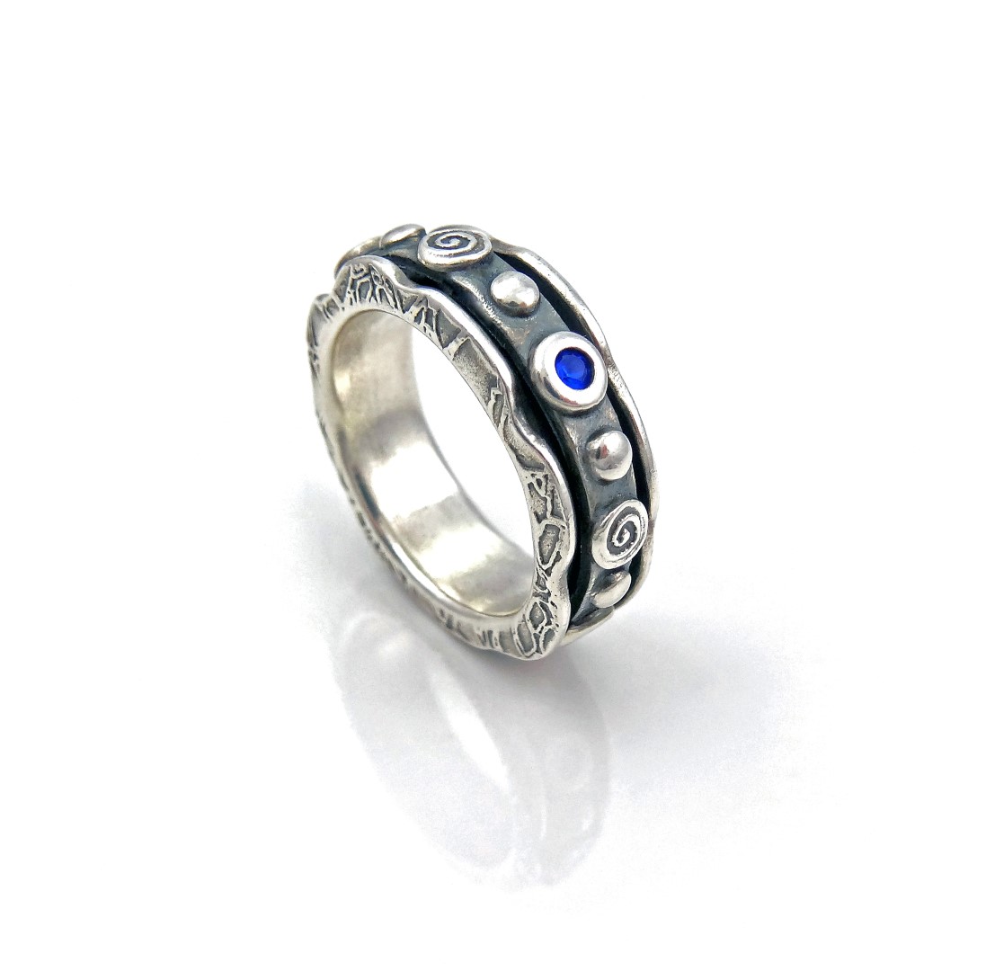 Fired With Imagination 41 52 Textured Spinner Ring fired-with-imagination-41-52-textured-spinner-ring