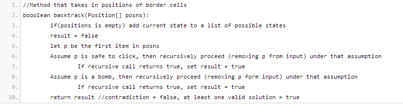 Implementing a Minesweeper Bot