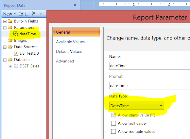 For SQL Server DBA & Developer: SSRS-To Create Calendar Parameter in SSRS Report