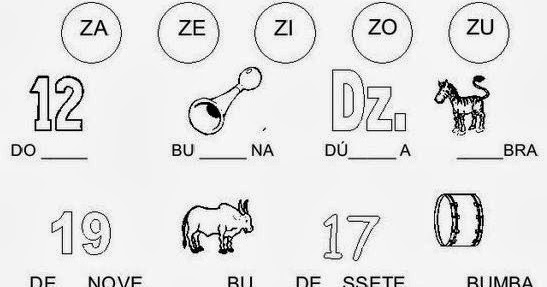 Pedagogas da paz: Atividades Famílias Silábicas Z - za ze zi zo zu