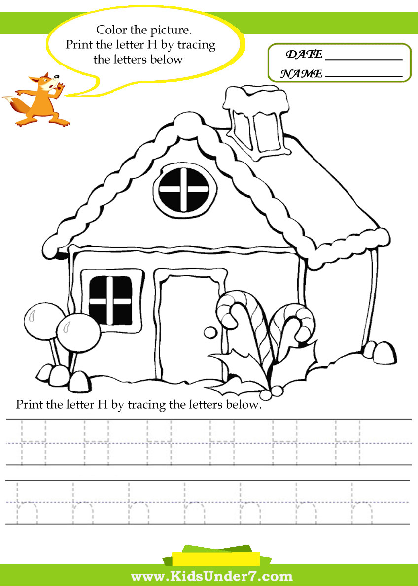 Toys & Games Coloring and Tracing ABC Worksheet Letter H Learning ...