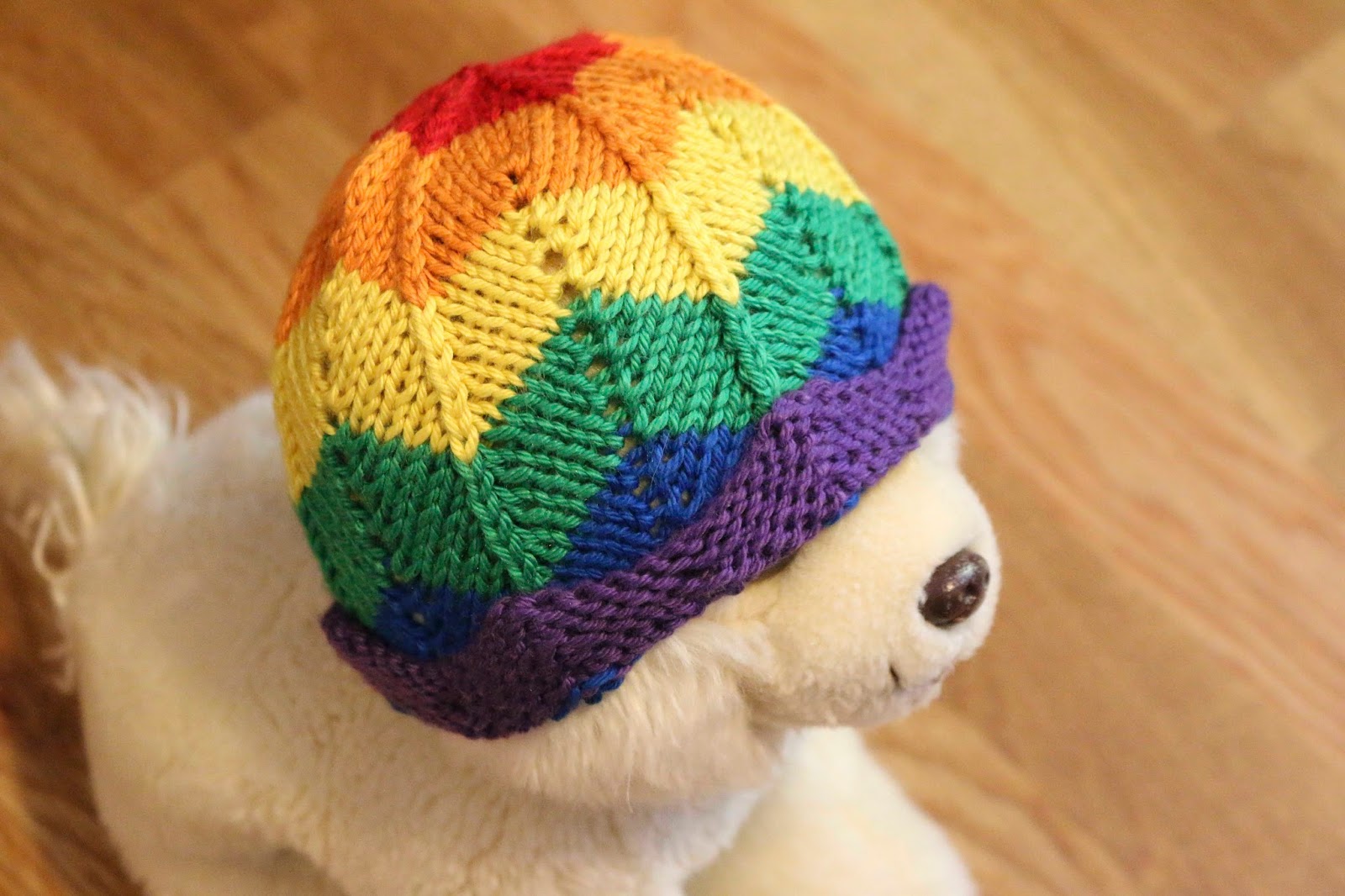 ChemKnits: Rainbow Chevron Baby Hat