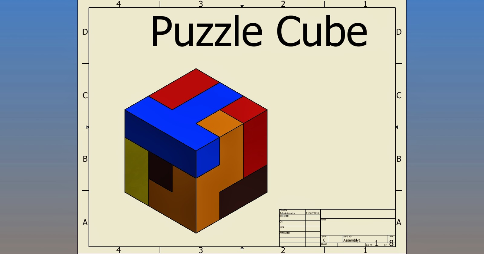 Grant Donahue's Engineering Portfolio : IED Project 2: Puzzle Cube