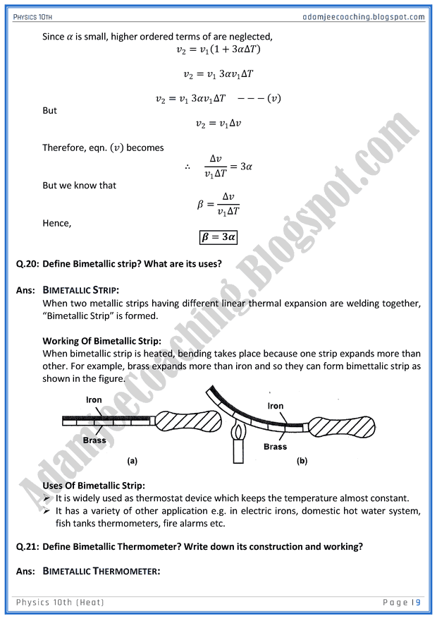 Adamjee Coaching Heat Question Answers Physics 10th adamjee-coaching-heat-question-answers-physics-10th