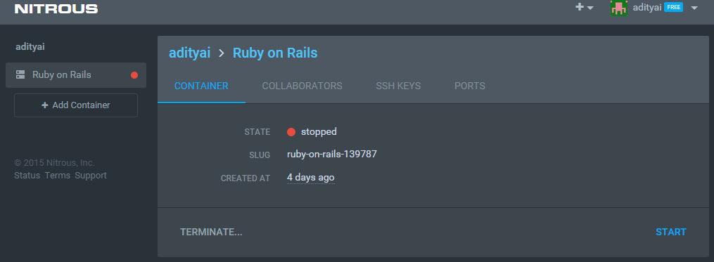 Create a dashing.io dashboard on nitrous.io