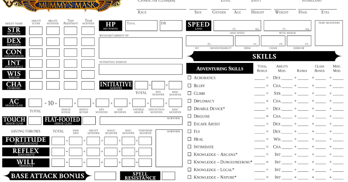 Eric the Generic Cleric: Custom Character Sheet Eric the Generic Cleric: Custom Character Sheet