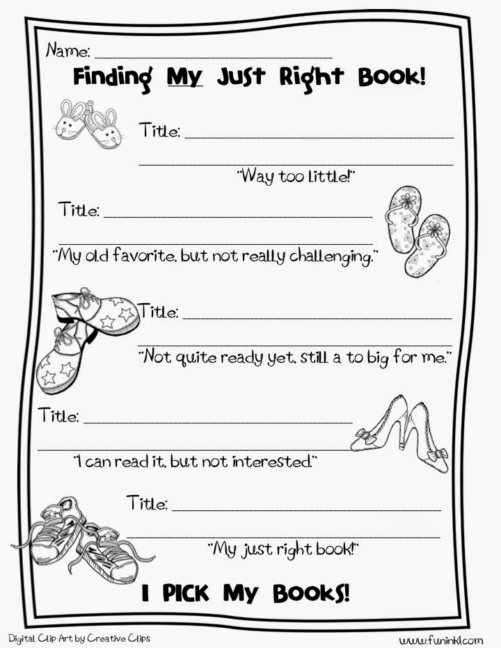 Teaching Blog Round Up: My Just Right Book