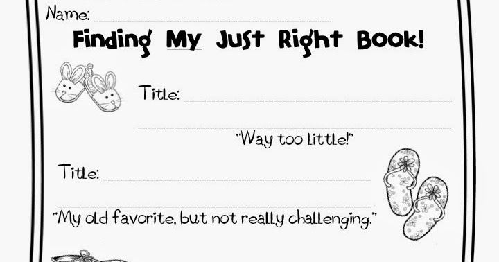 Teaching Blog Round Up: My Just Right Book