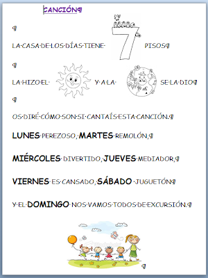 Recursos TIC Educación Infantil: La canción de los días de la semana