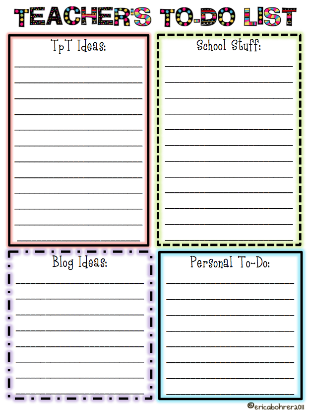 Busy Teacher’s To-Do Lists