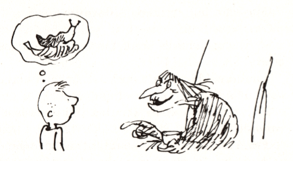 Georges Marvellous Medicine Grandma Sketch Coloring Page