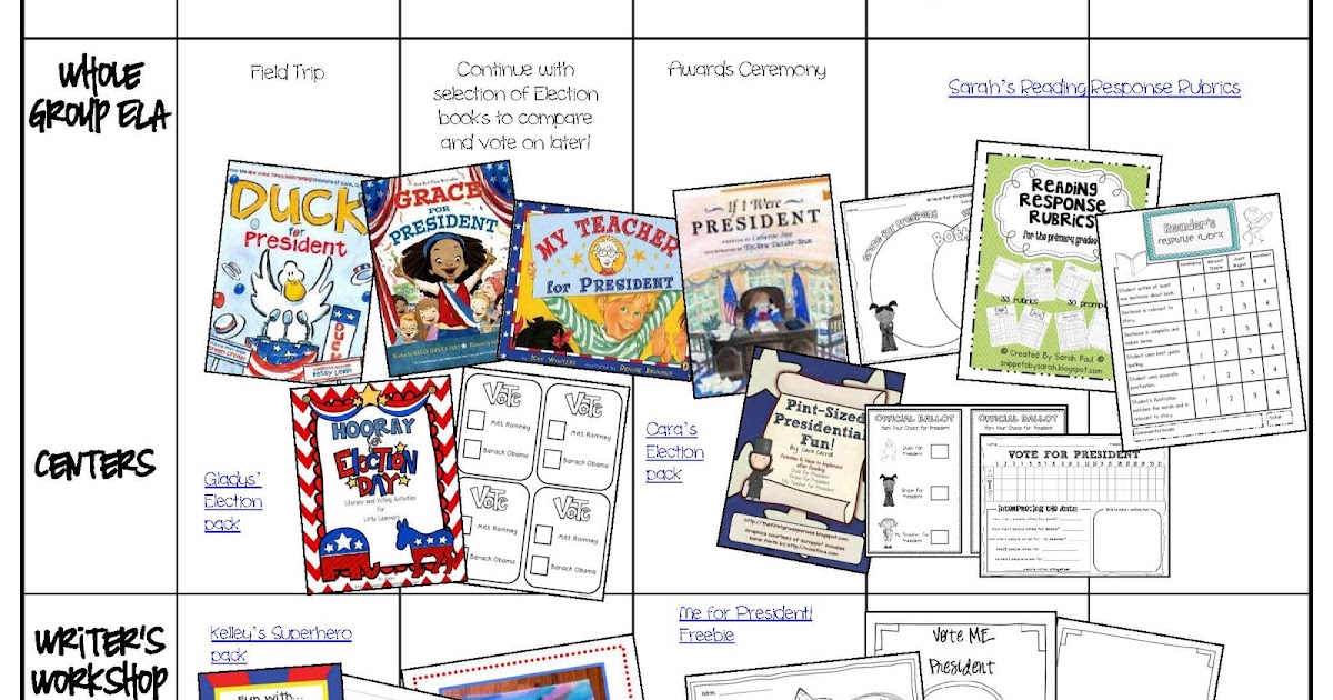 Election Week (continued) visual plans - Teacher by the Beach