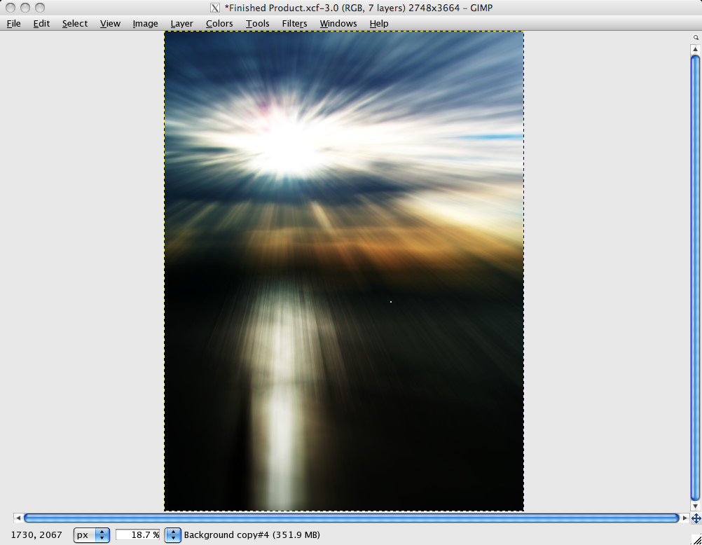 Gimped! Gimp Tutorials: Gimp Tutorial - How To Use Gimp to Create Beautiful a Sun Ray Photo