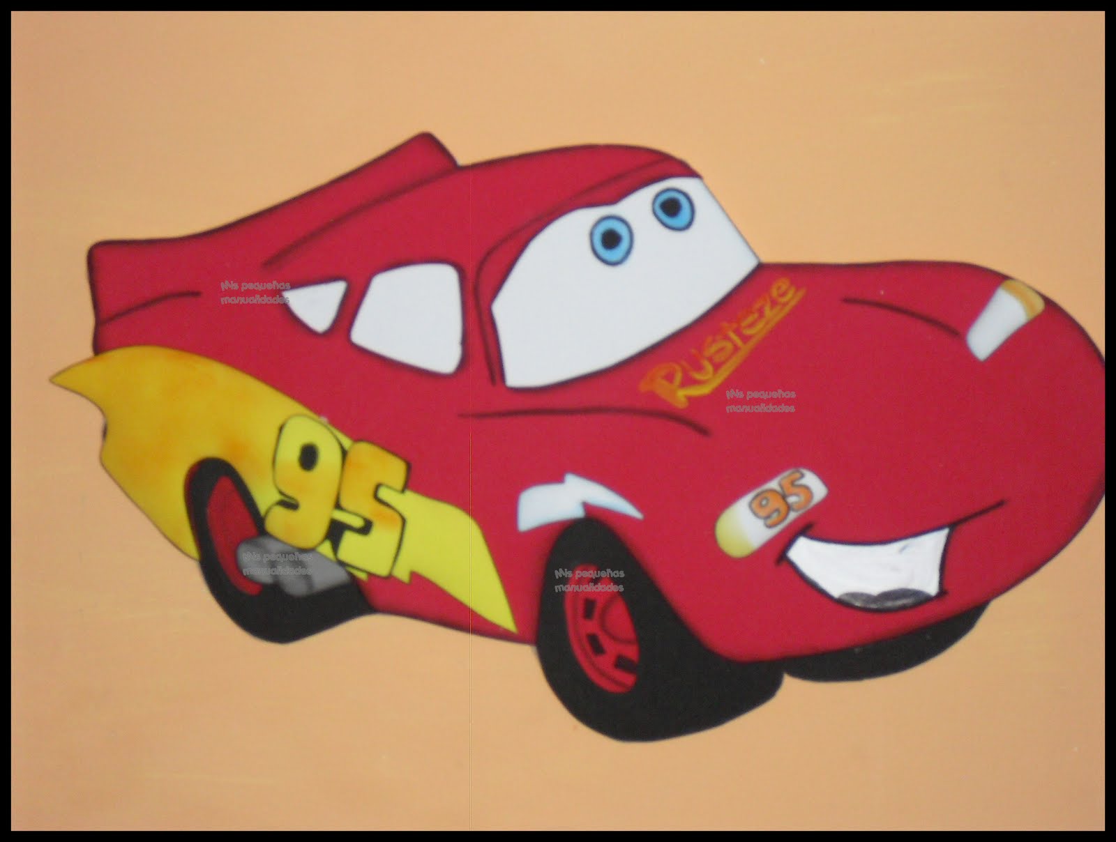 Invitaciones en fomi de Cars - Imagui