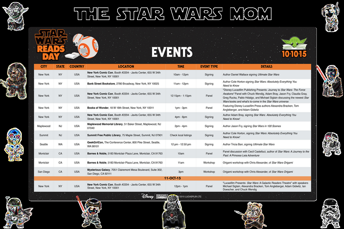 Celebrate Star Wars Reads Day 2015 - The Star Wars Mom – Parties ...